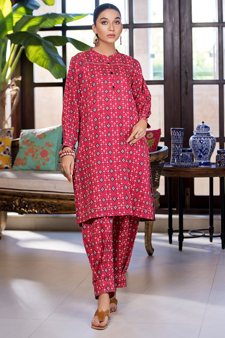 2-PC Stitched Khaddar Suit – Ellena